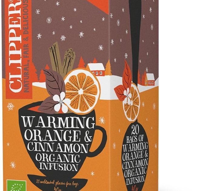 Clipper Organic Warming Orange & Cinnamon Infusion 20 teepussia - Crema